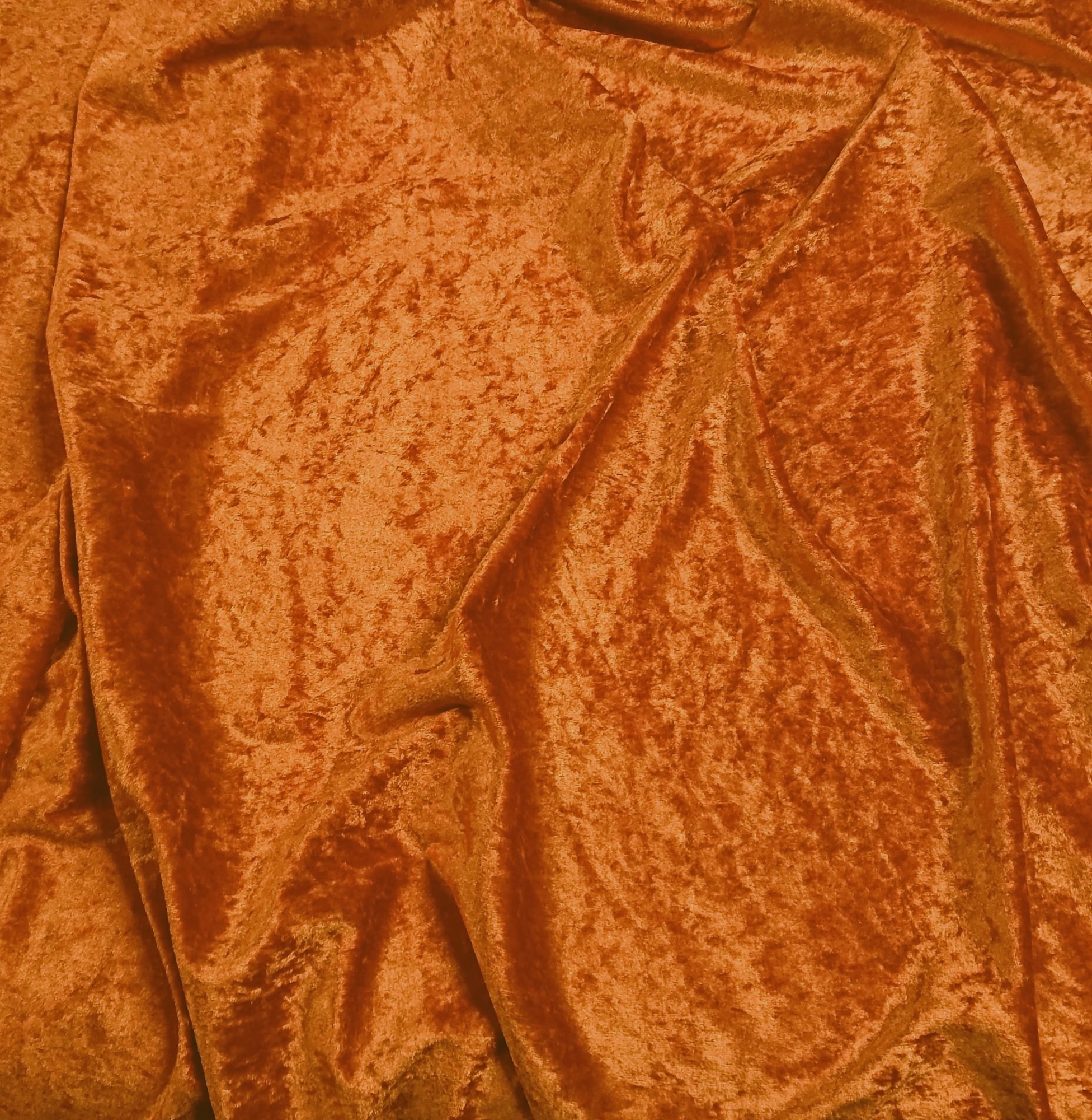 Fabrics :: CRUSHED VELVET. :: Crushed Velvet- Orange.150cm wide. Sold ...