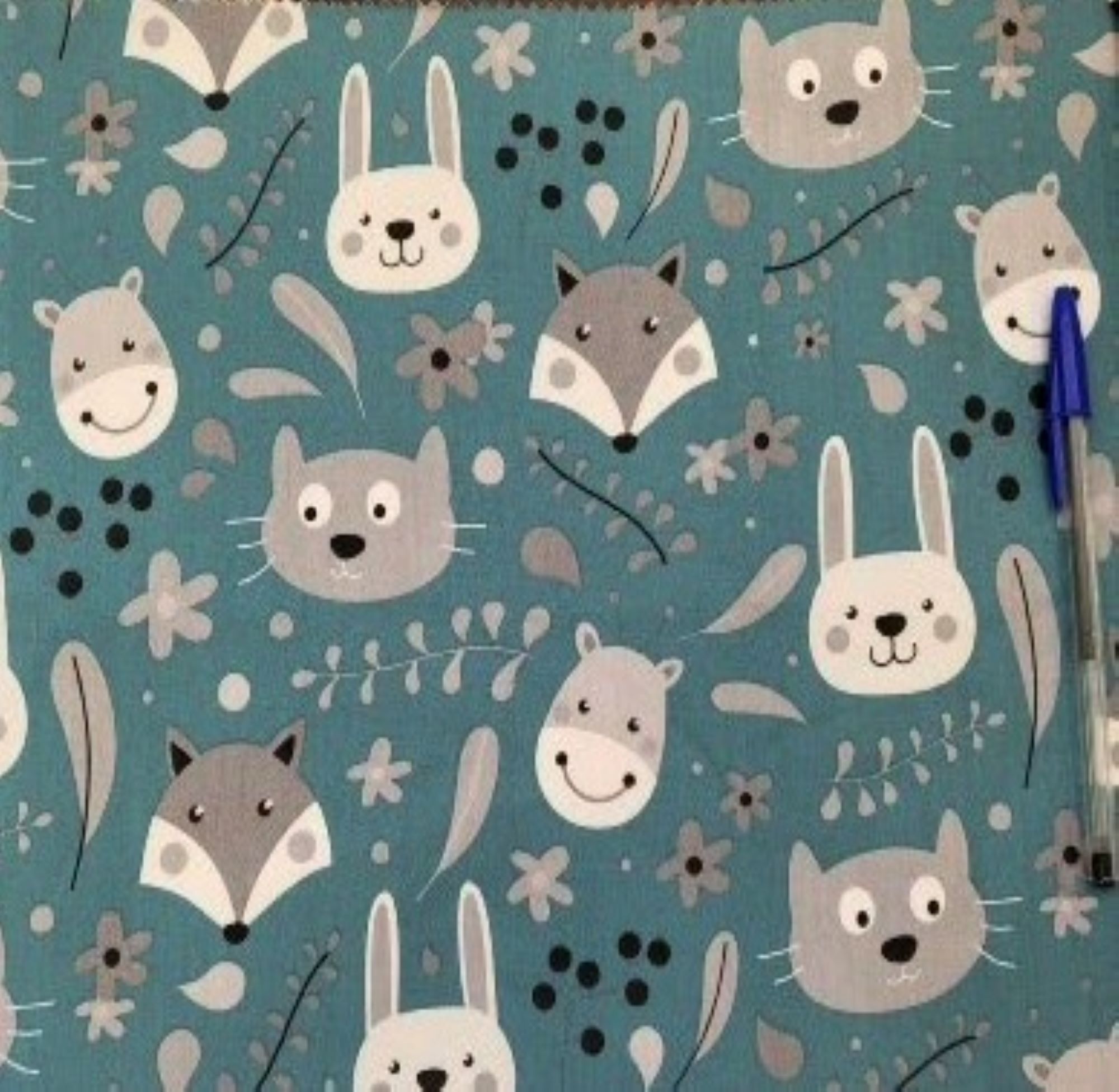 Fabrics :: 100% COTTON PRINTS (exclusive). :: Happy Animals- Jade. 100% ...