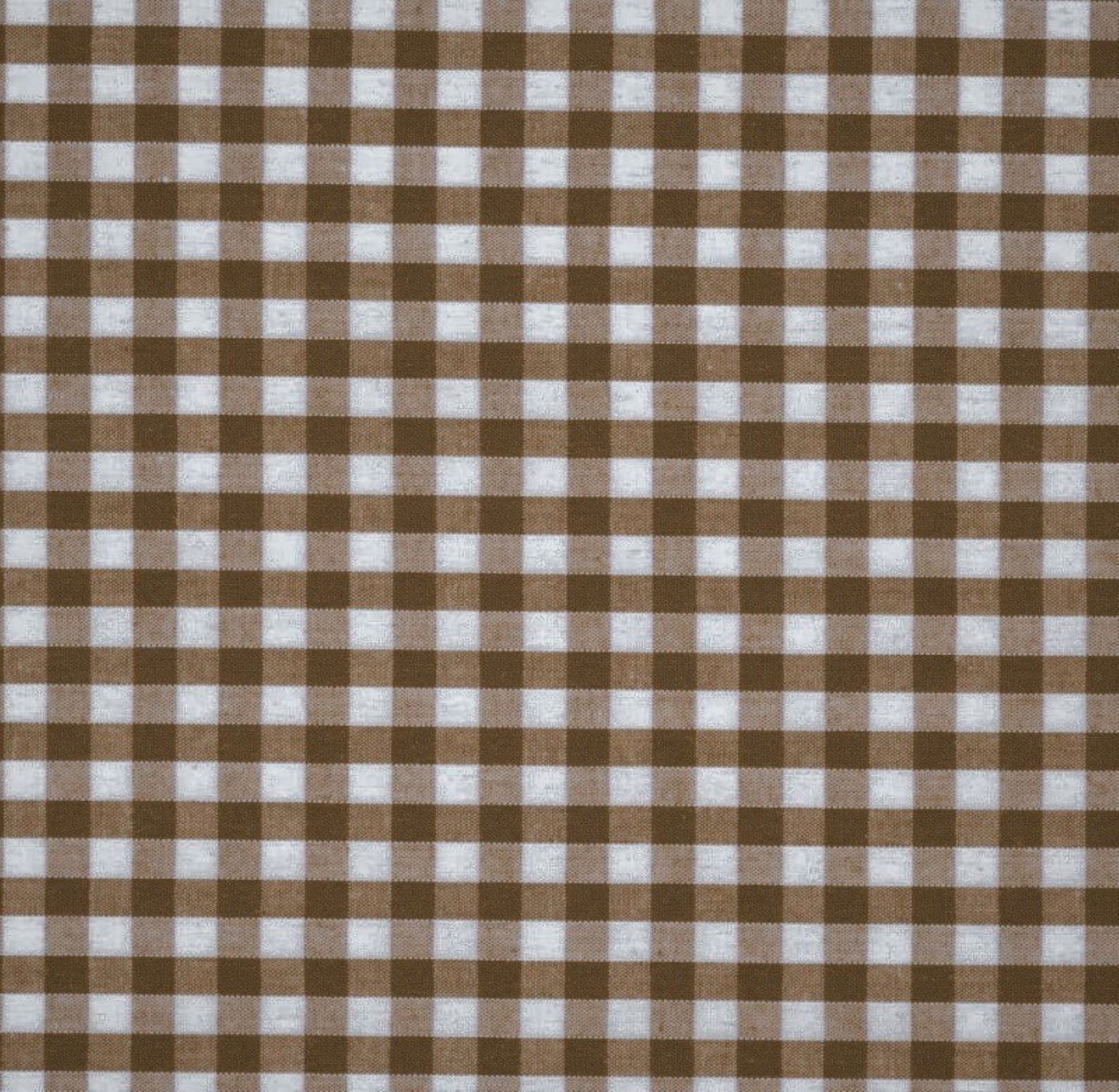 Fabrics :: GINGHAM 1/8 & 1/4 inch :: Gingham - Brown. 112cm Wide. Sold ...